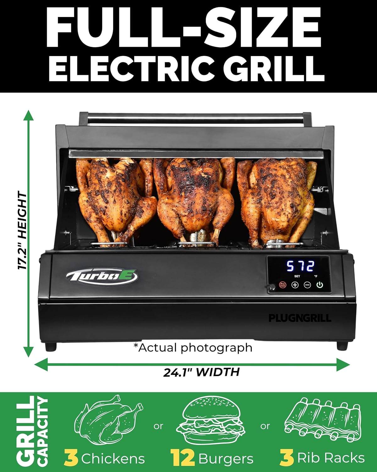 Turbo E Electric Outdoor Grill – PlugNGrill